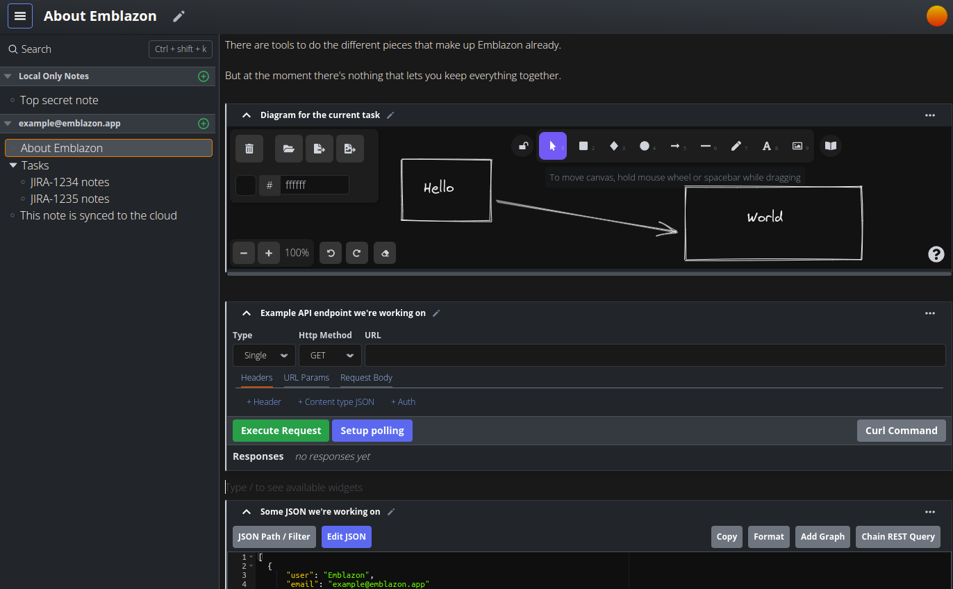 Emblazon - Streamline your dev process by keeping everything together.